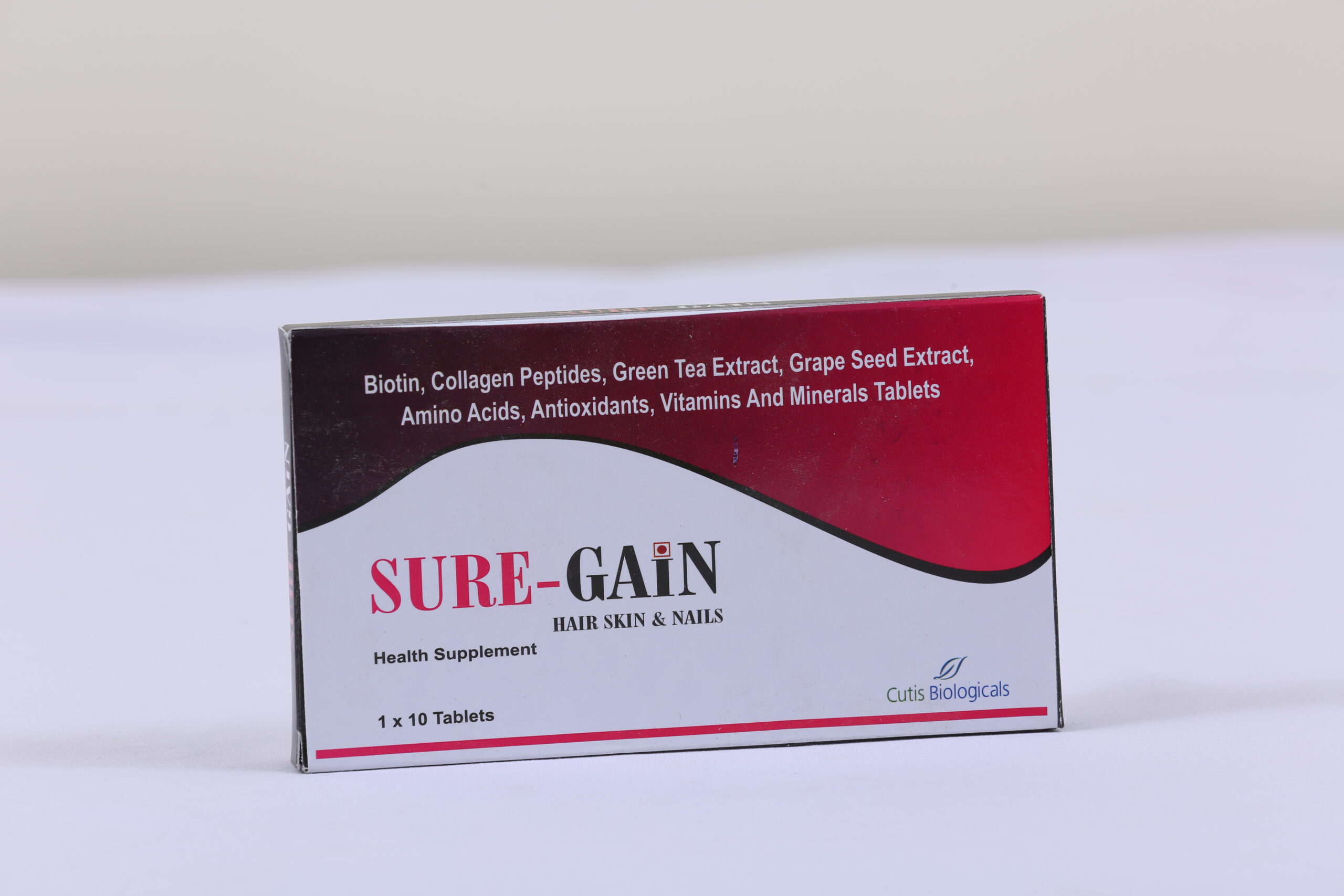 SURE-GAIN (Biotin, Collagen Peptides, Green Tea Extract, Grape Seed Extract